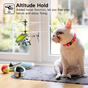 Cheerwing Remote Control Helicopter,SYMA S107H RC Helicopter with Altitude Hold, One Key Take Off/Landing,Mini Helicopter with Gyro for Adults Kids(Green)