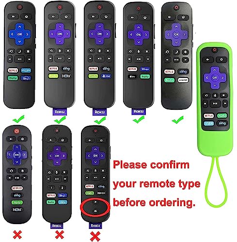 2 Pack Case for Roku Express/Streaming Stick/Premiere - Silicone Remote Cover for TCL Hisense Roku TV Remote Sleeve Skin Smart TV Remote Control Replacement Cover Case(Purple and Rose)