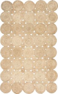 arise export braided rugs, decorative pattern area rug, stain resistant natural beige floor, entrance farm house rug, natural beige (2'x3' feet)