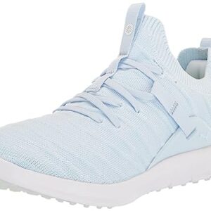 Puma Golf NA Women's Laguna Fusion Knit Sneaker, ICY Blue-Puma White, 10