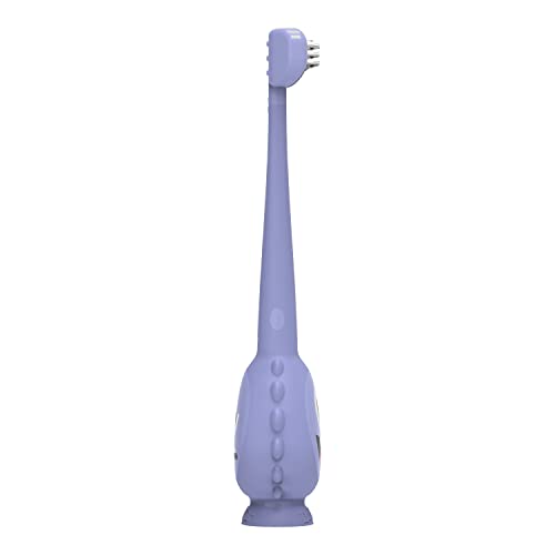 Dr. Brown's ToothScrubber Toothbrush, Three-Sided Toddler Training Toothbrush for Ages 1-4 Years with Suction Cup Base and Color Changing Bristles