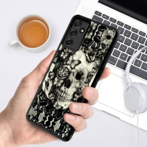 ZHEGAILIAN Compatible with Samsung Galaxy A14 5G Case,victorian gothic lace skull Back Pattern Design Samsung Galaxy A14 5G Soft Silicone TPU Anti-Drop Anti-Slip Protective Case