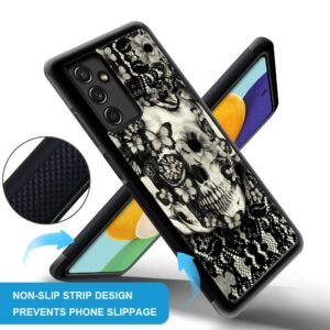 ZHEGAILIAN Compatible with Samsung Galaxy A14 5G Case,victorian gothic lace skull Back Pattern Design Samsung Galaxy A14 5G Soft Silicone TPU Anti-Drop Anti-Slip Protective Case