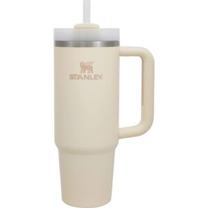 stanley h2.0 vacuum quencher, 1.8 fl oz (0.88 l), cream, cold retention, durable, straw, water bottle, summer, outdoor, dishwasher safe