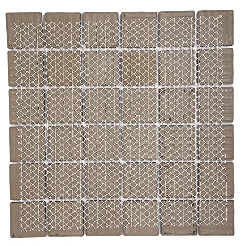 Tenedos Porcelain Premium Quality 2x2 Square Matte Mosaic Floor Wall Tile for Bathroom Shower, Kitchen Backsplash, Accent Decor on 12x12 Sheet (1 Sheet) (Black)