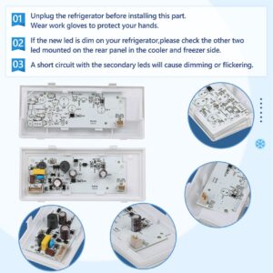 Lapert New W10515058 W10515057 for whirlpool refrigerator light,WPW10515058 kit,w10515058 w10515057 2pcs,w10515058 and w10515057 refrigerators,w10515058 whirlpool refrigerator light