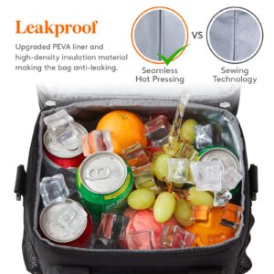 Lifewit Lunch Box for Men Women, Large Insulated Soft Cooler Bag, Leakproof, 21L Capacity, Black