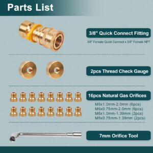 GASPRO Propane to Natural Gas Conversion Kit, Fit for Blackstone 28'' & 36'' Griddles, Tailgater, Rangetop Combo & Single Burner Rec Stove, 3/8" Quick Connect & 12FT Hose