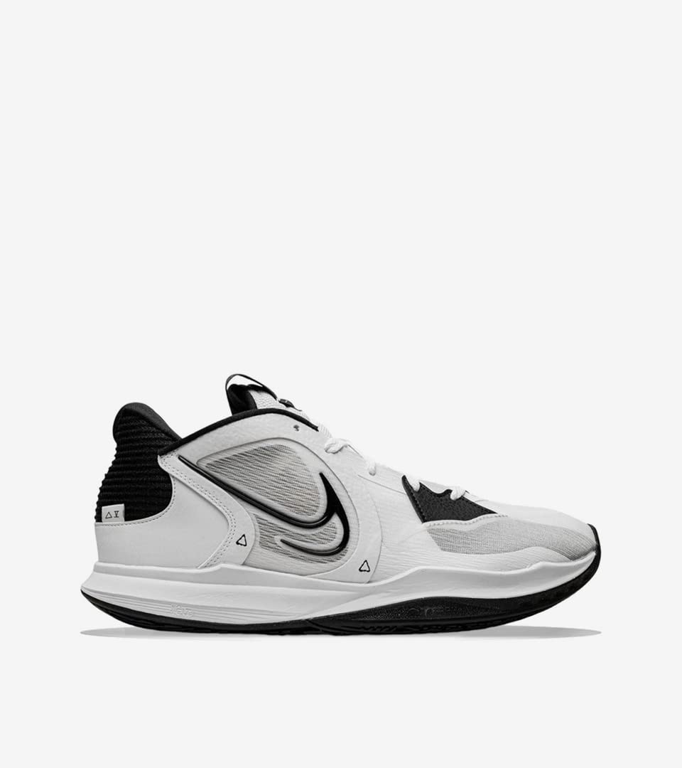 Nike Kyrie 5 Low Men's Basketball Shoes (White/White/Black, us_Footwear_Size_System, Adult, Men, Numeric, Medium, Numeric_9_Point_5)