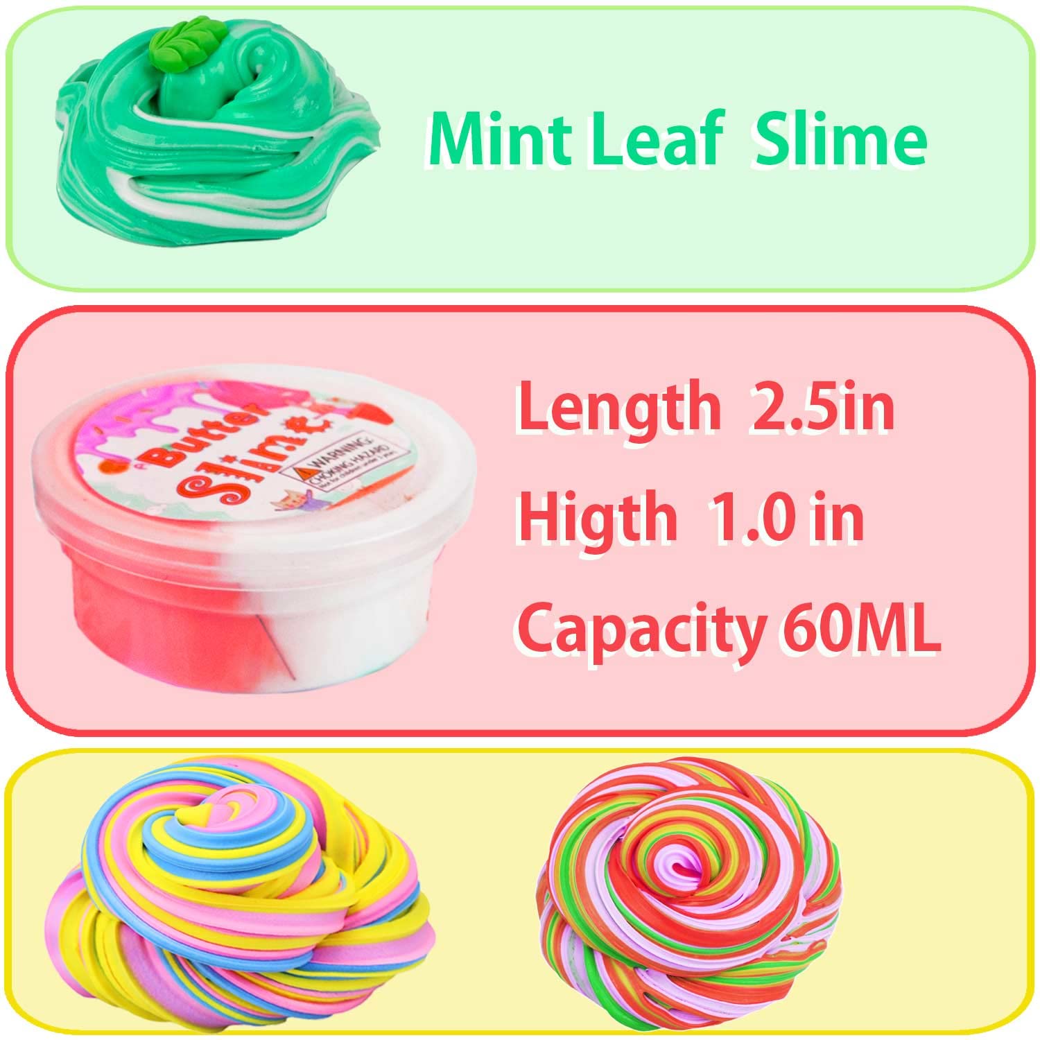 New Butter Slime 8 Pack, Scented Slime for Girls and Boys Party Favor, Birthday Gifts, Classroom, Carnival Prizes, Goodie Bag Stuffers,Soft and Non-Sticky