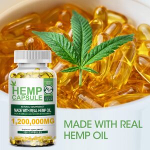 Hemp Oil Capsules - 120 Veggie Softgels