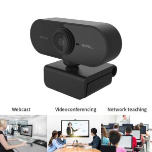 QEBIDUM Computer Camera PC Webcam Full HD 1080p 360 Degrees Wide Angle 30fps Video USB Web Cam with Microphone for Mac Laptop Desktop Conferencing Chatting and Live Streaming