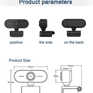 QEBIDUM Computer Camera PC Webcam Full HD 1080p 360 Degrees Wide Angle 30fps Video USB Web Cam with Microphone for Mac Laptop Desktop Conferencing Chatting and Live Streaming