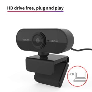 QEBIDUM Computer Camera PC Webcam Full HD 1080p 360 Degrees Wide Angle 30fps Video USB Web Cam with Microphone for Mac Laptop Desktop Conferencing Chatting and Live Streaming