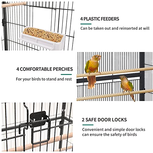 YITAHOME 52 inches Birdcage Cover and Bird Cage Seed Catcher, Bird Cages for Parakeets, Parrot, Cockatiel, Pigeon, Flight cage for Birds