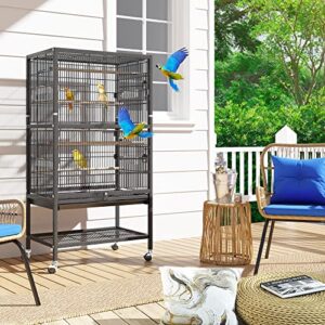 YITAHOME 52 inches Birdcage Cover and Bird Cage Seed Catcher, Bird Cages for Parakeets, Parrot, Cockatiel, Pigeon, Flight cage for Birds