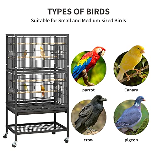 YITAHOME 52 inches Birdcage Cover and Bird Cage Seed Catcher, Bird Cages for Parakeets, Parrot, Cockatiel, Pigeon, Flight cage for Birds