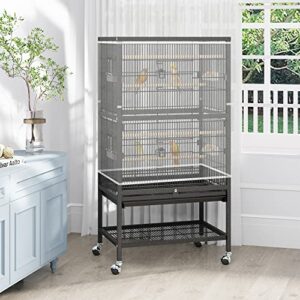 YITAHOME 52 inches Birdcage Cover and Bird Cage Seed Catcher, Bird Cages for Parakeets, Parrot, Cockatiel, Pigeon, Flight cage for Birds