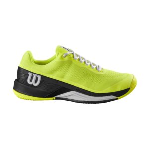 WILSON Men's Rush Pro 4.0 Sneaker, Safety Yellow/Black/White, 10.5