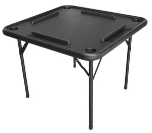 bene casa black domino table, premium domino and game table/professional-grade gaming table, 38”x38” table. mesa de domino professional, color negro.