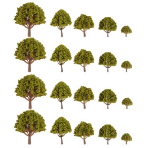 angoily 20pcs model scenery landscape trees model trees yellow scenery layout landscape trees model scenery tree