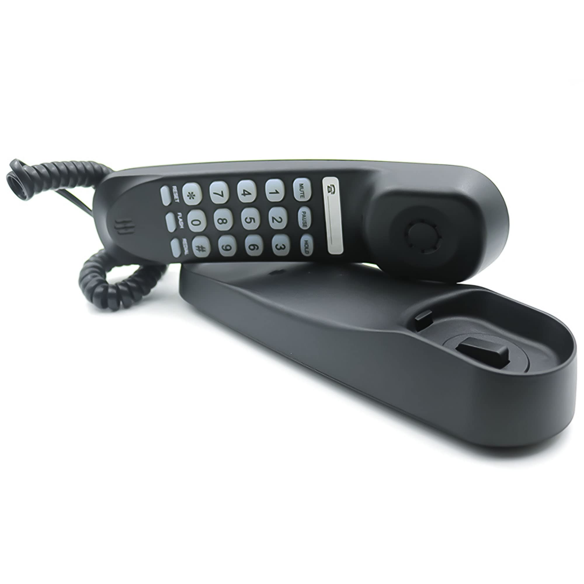 Corded Phone, Landline Phone for Home, Mini Phone Use HD Call IC Chip, Used in Hotel/Office/Bank Call Center (Black)