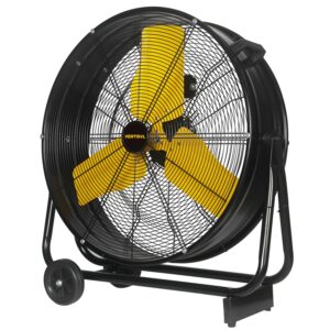 ventisol 24 inch high velocity tilting floor drum fan, 8800 cfm heavy duty barrel fan for commercial,garage,warehouse,patio,greenhouse,workship,basement,3-speed 1/3 motor- etl listed