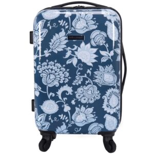 travelers club bella caronia 3 piece or 20" carry-on voguish luggage set, royal pattern