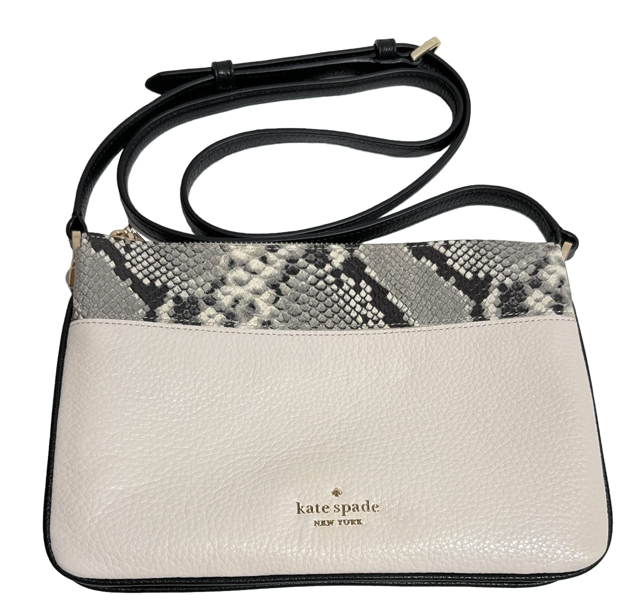 Kate Spade New York Triple Gusset Crossbody (Parchment multi)