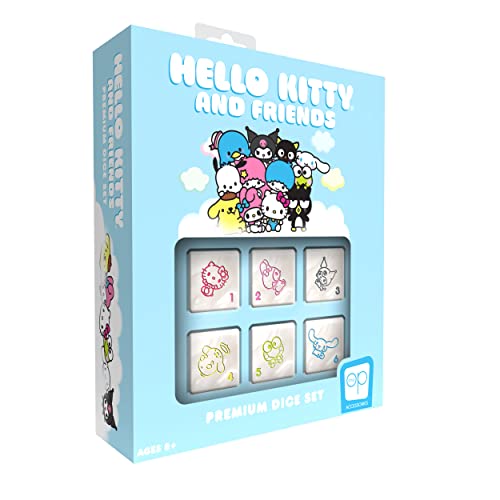 Hello Kitty and Friends Premium Dice Set | Hello Kitty and Friends Custom Dice with Collectible Tin Case | Based on Sanrio Hello Kitty and Friends | Officially Licensed Sanrio Gift & Merchandise