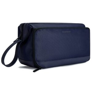 BAGSMART Toiletry Bag for Men, Wide Opening Travel Toiletry Bag for Men, Dopp Kit Water Resistant Shaving Hygiene Bag for Bathroom Shower, Travel Size Toiletries, Travel Essentials - Navy