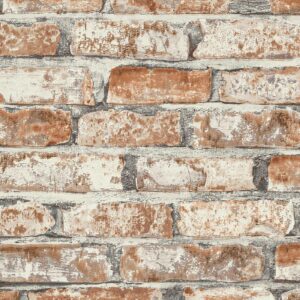 Brick Wallpaper Peel and Stick Wallpaper Brick Contact Paper for Walls Red 3D Brick Wallpaper Kitchen Wallpaper Faux Brick Self-Adhesive Removable Wallpaper for Bedroom Accent Wall Décor 17.3“×78.7”