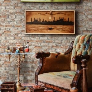 Brick Wallpaper Peel and Stick Wallpaper Brick Contact Paper for Walls Red 3D Brick Wallpaper Kitchen Wallpaper Faux Brick Self-Adhesive Removable Wallpaper for Bedroom Accent Wall Décor 17.3“×78.7”