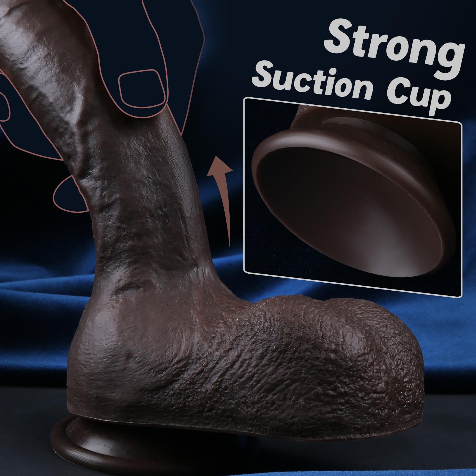 Sexgene 10.83 Inch Realistic Big Thick Dildo Sex Toy for Women, Lifelike Soft Silicone Anal Dildo with Strong Suction Cup for Hands-Free, Realistic Fake Penis for Vagina Anal Play