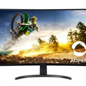 AOPEN by Acer 32HC5QR Sbiipx 31.5” Full HD (1920 x 1080) 1500R Curved Gaming Monitor | AMD FreeSync Premium Technology | 165Hz Refresh Rate | 1ms TVR | VESA Mountable | Display Port & HDMI