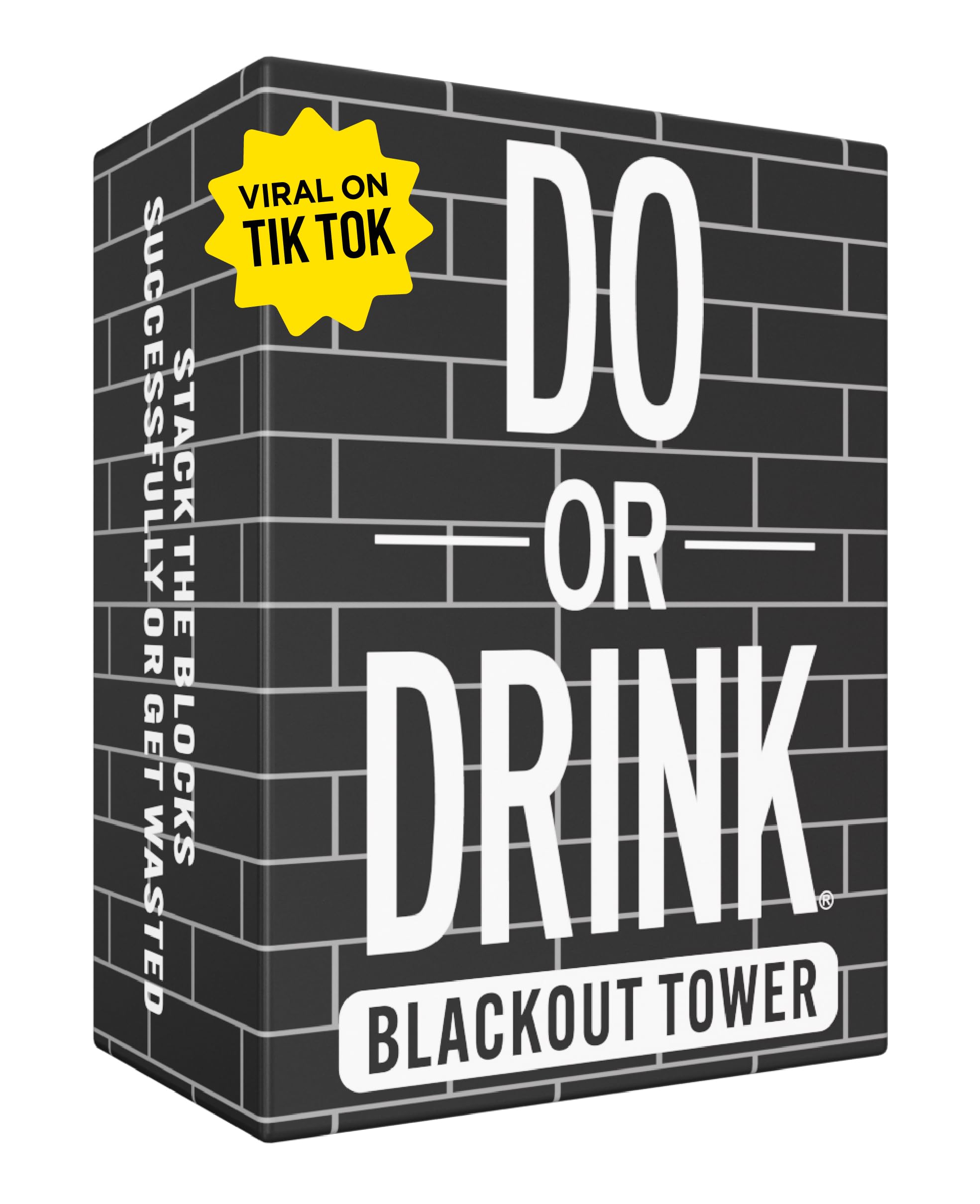 Do or Drink Blackout Tower Drinking Game - Adult Party Game with 54 Blocks and Challenges - Fun Drunk Game for Game Night - Great Gift for Pregames, Bachelorettes, Couples, and More