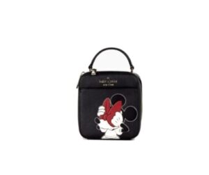 kate spade x disney minnie mouse vanity case crossbody k9530 black leather