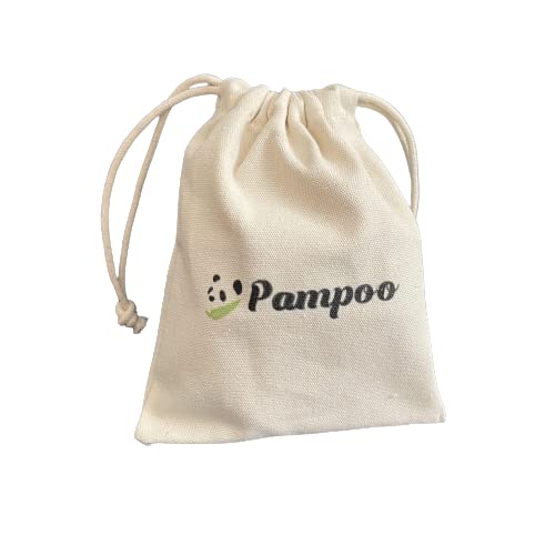 Pampoo Copper Dry Brush with Cotton Storage Bag- Exfoliating and Energizing Brush with Copper Bristles to Promote Healthy Skin, Reduce Stress, and Improve Circulation