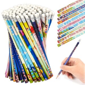 kolewo4ever 100 pieces bible verses pencils with inspirational scriptures, 8 styles, multicolor, great for teachers, students, church supplies