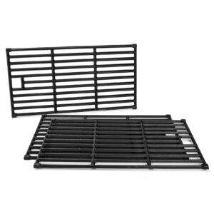 uniflasy cast iron cooking grates for monument 24367,35633,17842, 24633, 13892,41847ng,14733,27592,38667,denali 405,denali 425 4-burner gas grill,cooking grid replacement part kit 97888,3 pack