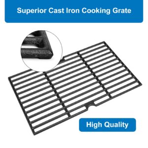 Uniflasy Cast Iron Cooking Grates for Dyna-Glo 5-Burner Gas Grill DGH474CRP DGH474CRP-D DGH483CRP DGH483CRP-D DGH485CRP DGH485CRP-D,70-01-911 Grill Grid Replacement Part for Dyna Glo 5 Burner Grill