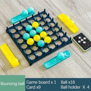 QMICI Bounce Ball Game Family Party Games, Jumping Connect Ball Board Games Table Game Toys, Christmas Party Favors Birthday Gift for Adults and Kids