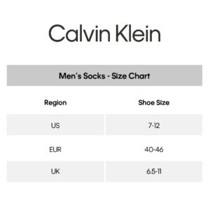 Calvin Klein Men's Dress Socks - Luxury Egyptian Cotton Blend Crew Socks (2 Pair), Size 7-12, All Black