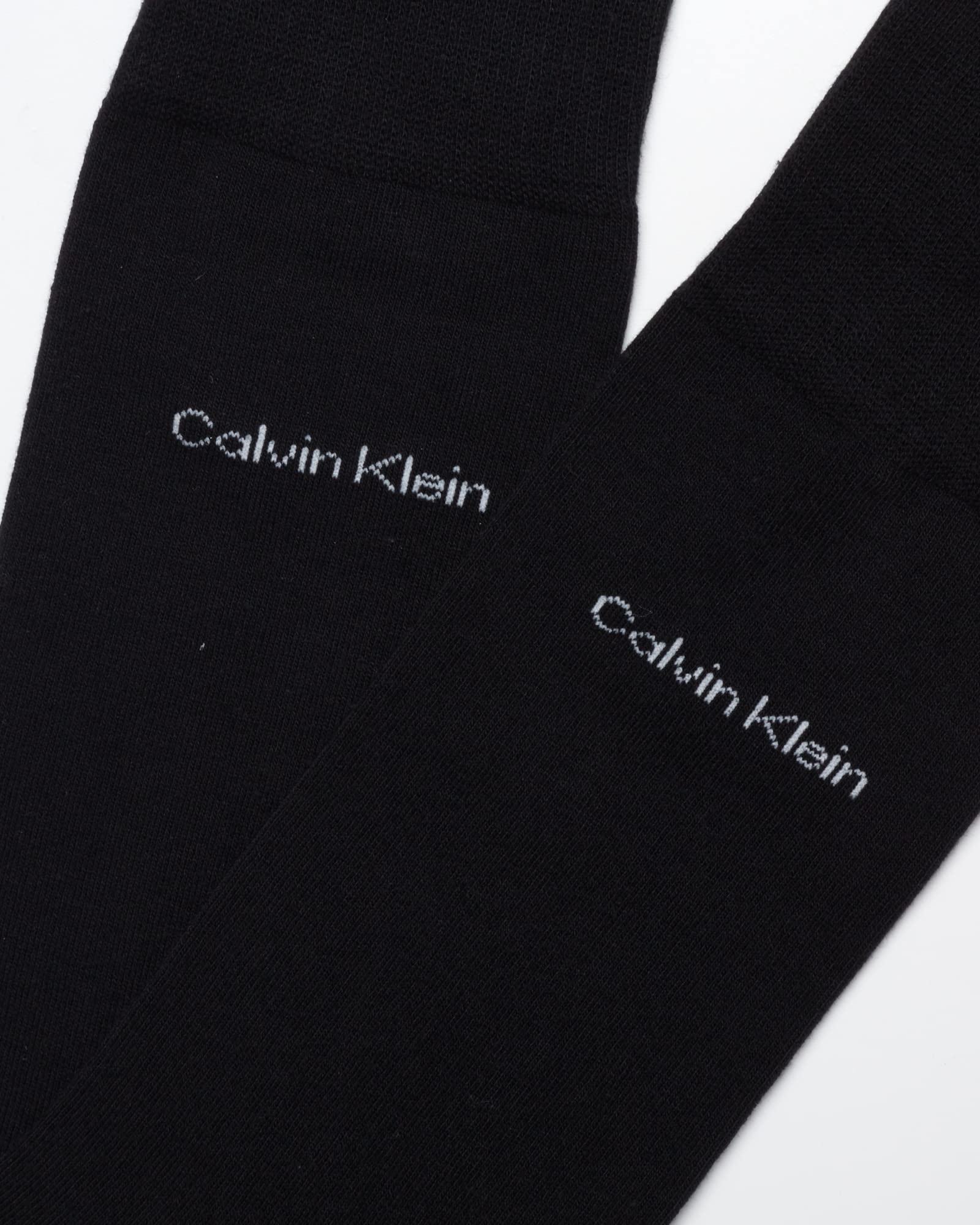 Calvin Klein Men's Dress Socks - Luxury Egyptian Cotton Blend Crew Socks (2 Pair), Size 7-12, All Black