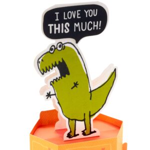 Hallmark Funny Pop Up Birthday Card (Dinosaur T-Rex) Paper Wonder Shoebox 3D Card