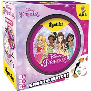 zygomatic spot it! disney princess card game | fast-paced symbol matching observation game | visual game | fun family game for kids and adults | age 4+ | 2-8 players | avg. playtime 15 mins | made