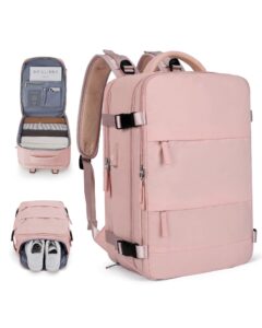 bergsalz backpack for women travel bag weekender lightweight medium backpack for men hiking waterproof gym bag travel essentials pink canvas bag carry on backpack for sport fan laptop bag