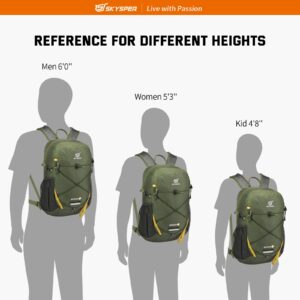 SKYSPER Small Hiking Daypack, 20L Lightweight Travel Backpacks Day Hike Pack with Waist Strap for Women Men