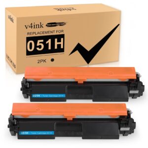 v4ink 051h compatible toner cartridge replacement for canon 051h 2169c001 (high-yield, 2-pack) work with imageclass lbp160 lbp161dn lbp162dw mf260 mf264dw mf267dw mf269dw printer