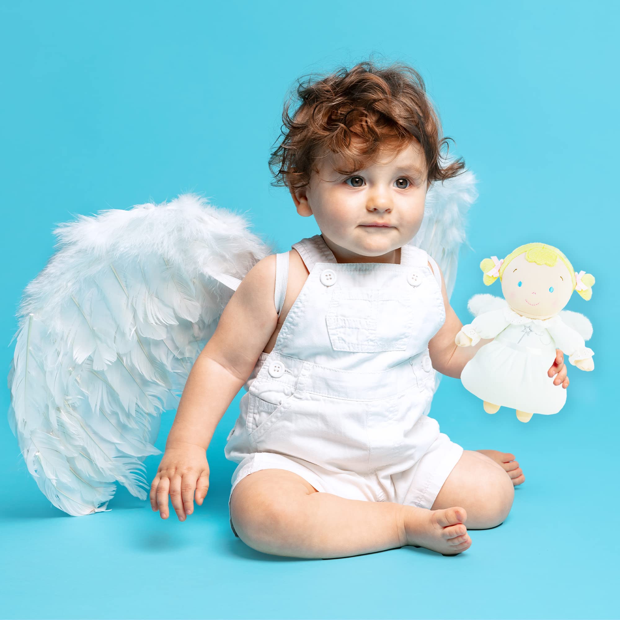 June Garden 9" My First Angel Doll Aniela - Soft Plush Baby Doll - Gift for Infants and Toddlers